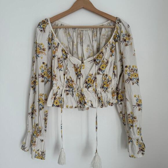 Happy X Nature | Tops | Happy X Nature Kate Hudson Floral Boho Puff ...